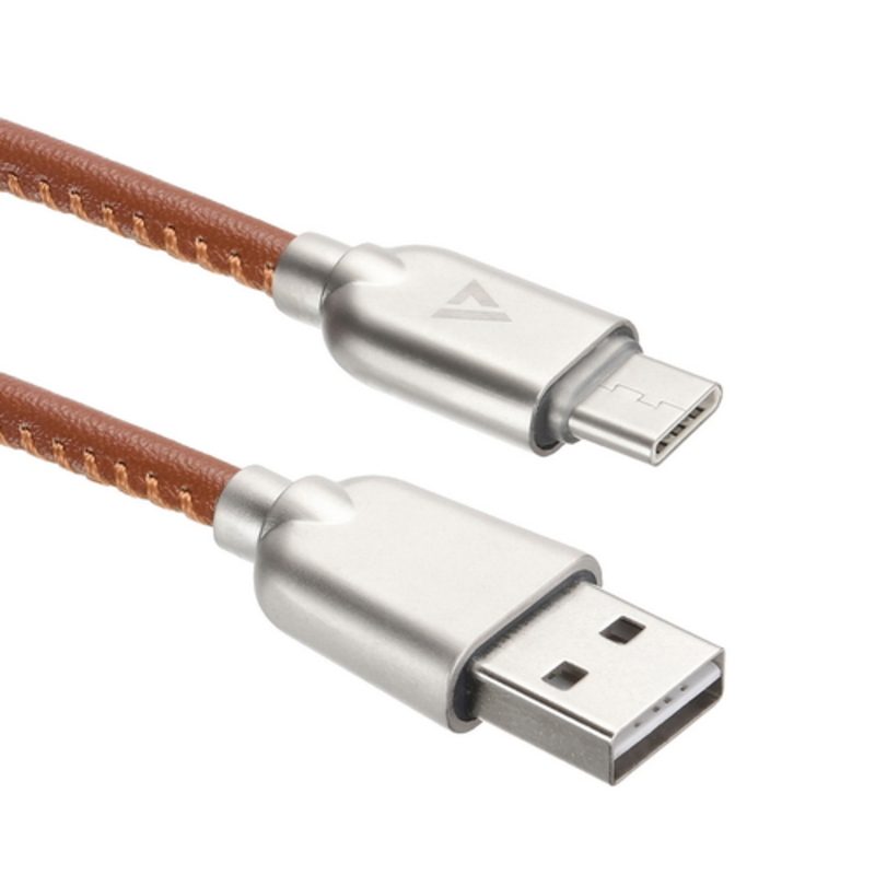 USB кабель ACD-Allure Type-C  USB-A Кожа, 1м, коричневый (ACD-U926-C2N)