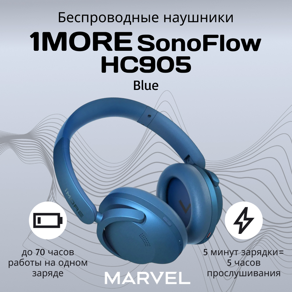 Беспроводные наушники 1More Blue HC905 Blue (6933037203325)