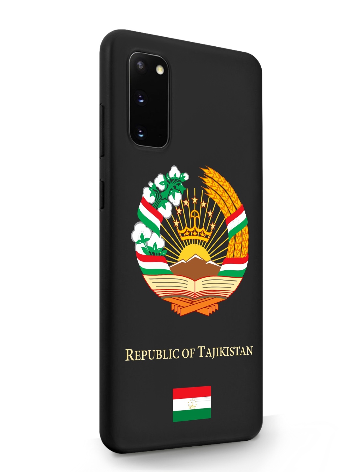 Чехол SignumCase для Samsung Galaxy S20 Герб Таджикистана черный
