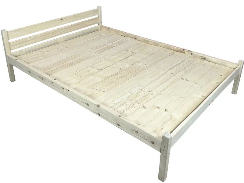 Кровать двуспальная Solarius Классика сплошное основание 140х200, без покраски