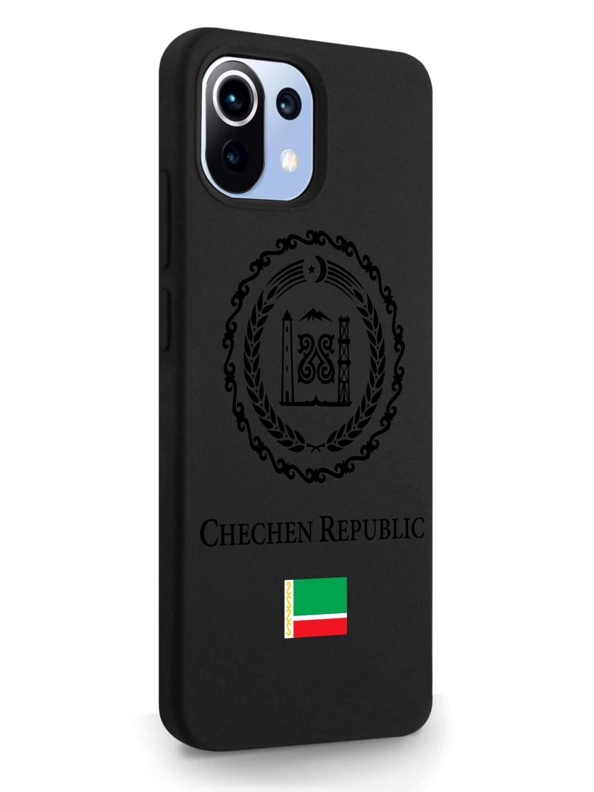 Чехол SignumCase для Xiaomi Mi 11 Lite Черный лаковый Герб Чечни черный