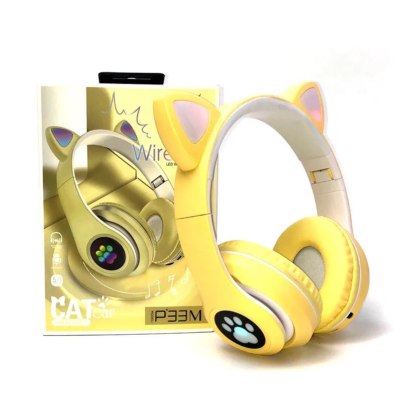 Беспроводные наушники Cat Ear P33M, желтый