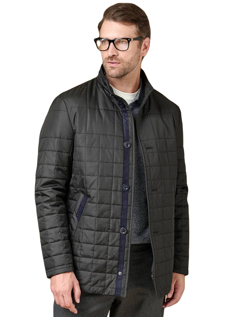 Куртка Bazioni для мужчин, 3034-2 M Black Dk Navy, размер 50-182, черная