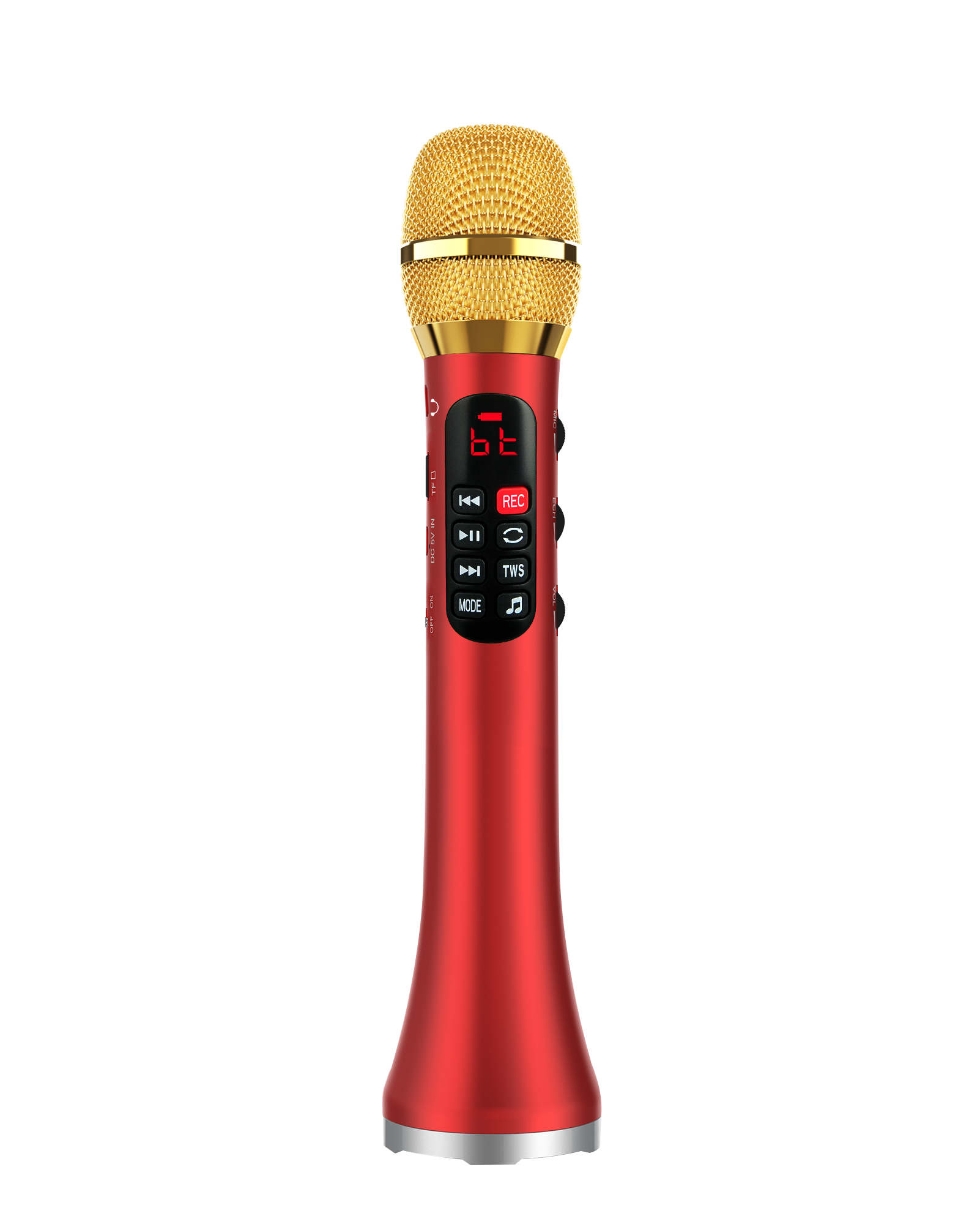 Профессиональный караоке-микрофон L-1038DSP 25w, красный