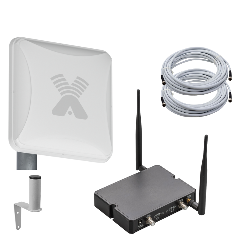 Комплект интернет 3G/4G Дача-Стандарт (Роутер Kroks cat.4, антенна Petra BB MIMO 15 дБ)