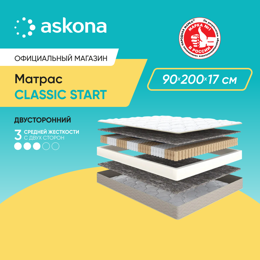 Матрас Askona Classic Start 90х200
