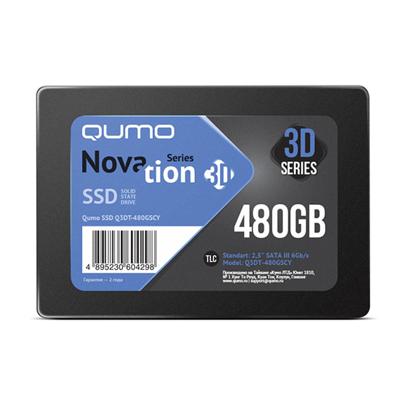 SSD накопитель QUMO Novation 3D 2.5" 480 ГБ (Q3DT-480GSCY)