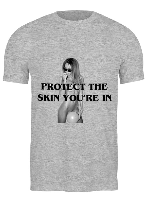 Футболка мужская Printio Protect the skin you'r in 3703131 серая L