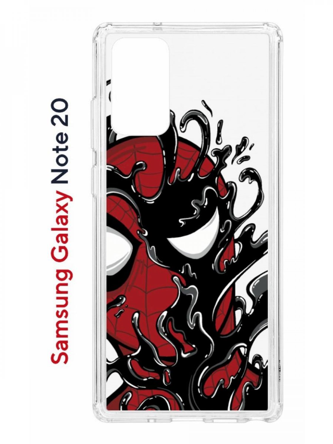 Чехол на Samsung Galaxy Note 20 Kruche Print Spider-Man-Venom,противоударный бампер