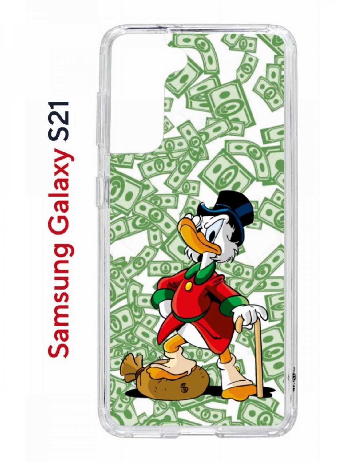 Чехол на Samsung S21 Kruche Print MacMoney,противоударный бампер,с защитой камеры