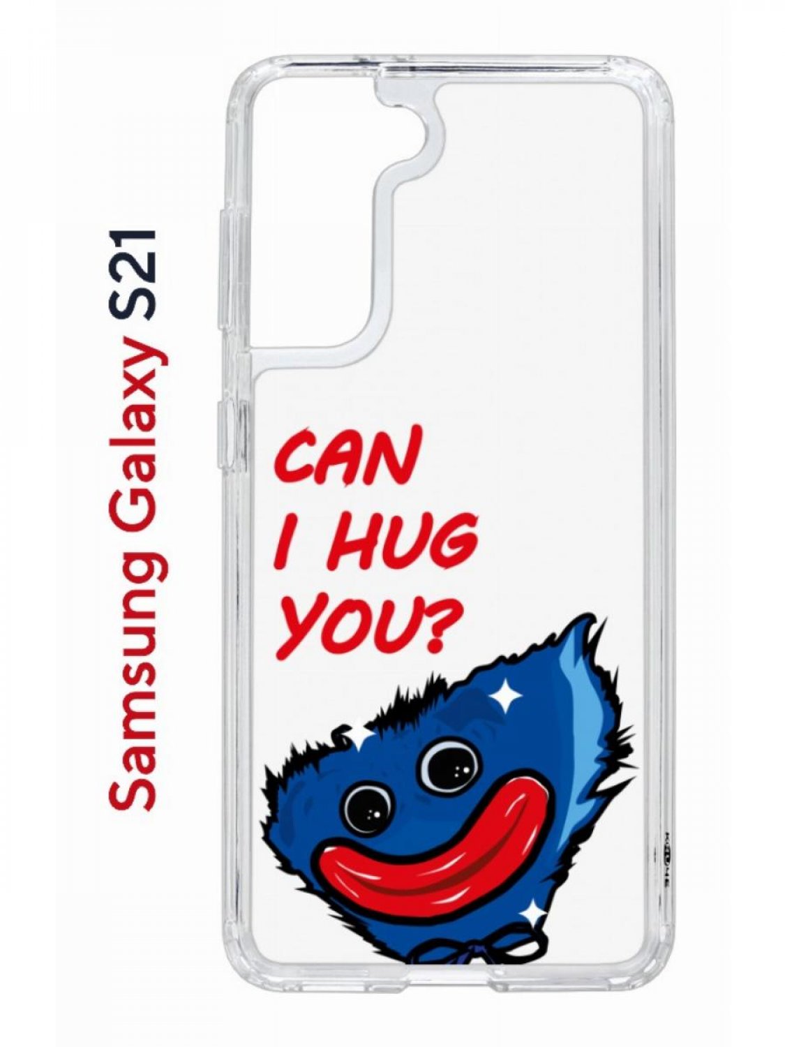 Чехол на Samsung S21 Kruche Print CAN I HUG YOU,противоударный бампер,с защитой камеры