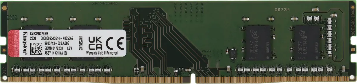 Оперативная память Kingston 8Gb DDR4 3200MHz (KVR32N22S6/8)