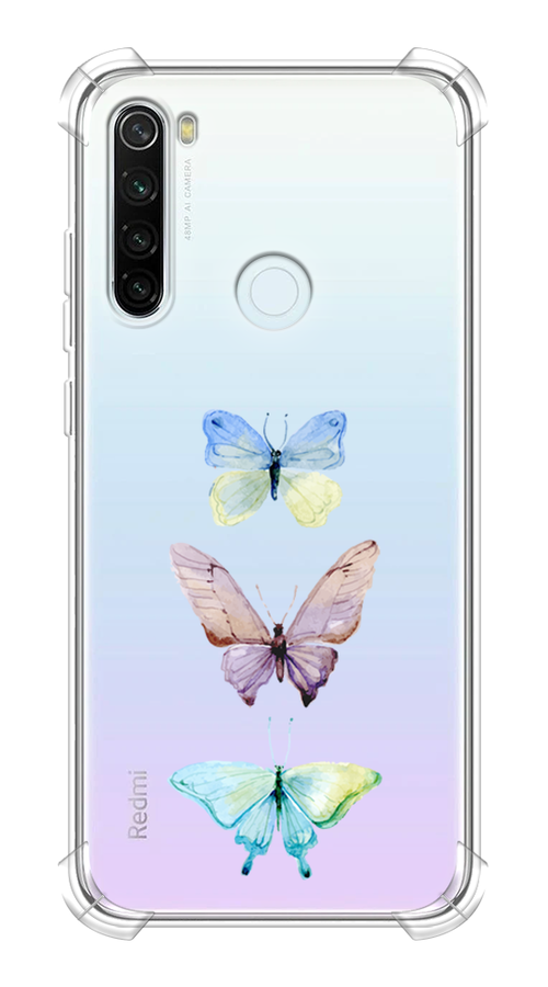 Чехол Awog на Xiaomi Redmi Note 8T "Акварельные бабочки"