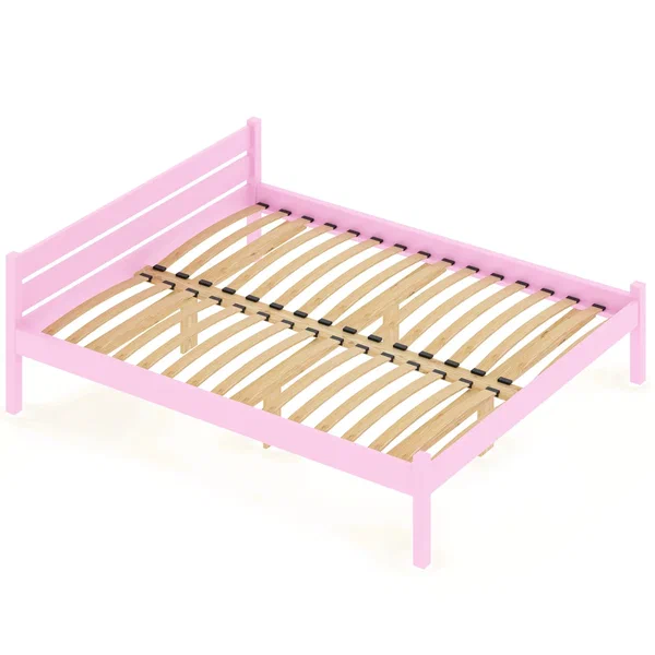 Кровать двуспальная Solarius Классика ортопедическое основание 200х140, цвет розовый