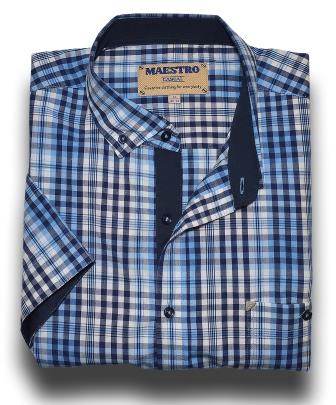 Рубашка мужская Maestro Travel 164-20-K синяя M
