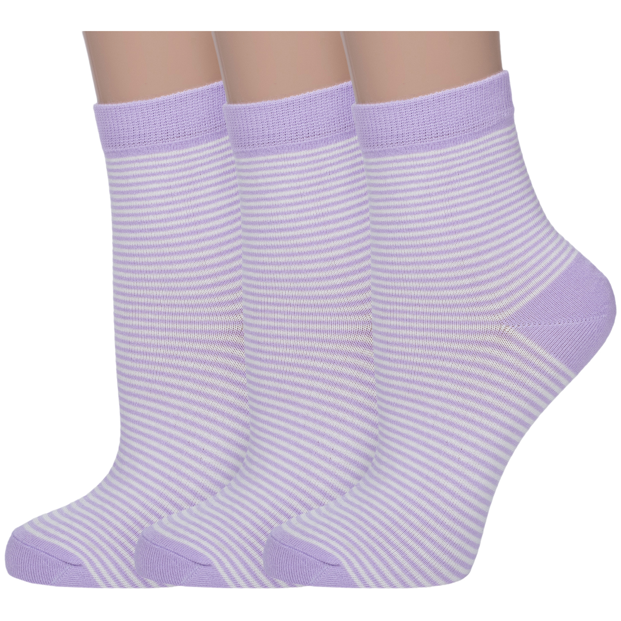 Комплект носков женских АКОС 3-LFW41 разноцветных 21-23