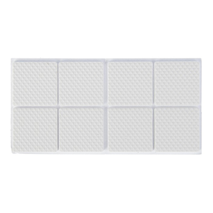 Накладка мебельная квадратная ТУНДРА, размер 38 х 38 мм, 8 шт, полимерная, цвет белый