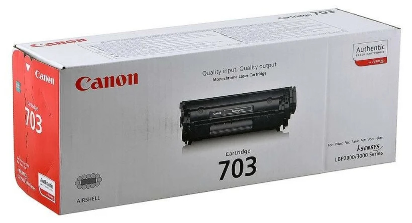 Тонер-картридж для лазерного принтера Canon 703 (7616A005) черный, оригинальный