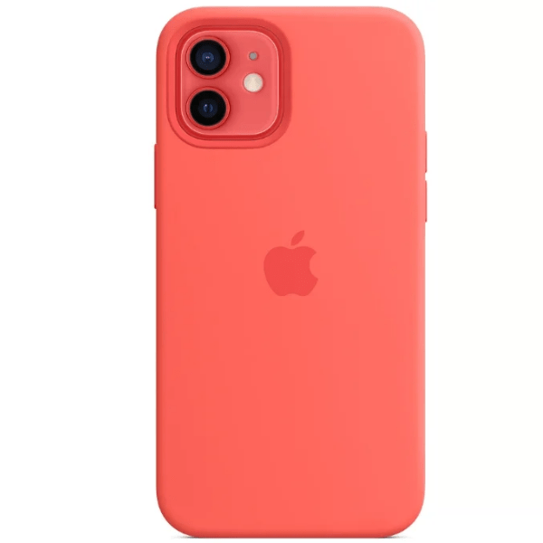 Чехол iPhone 12/12 Pro Silicon Case Pink Citrus (MagSafe) c LOGO