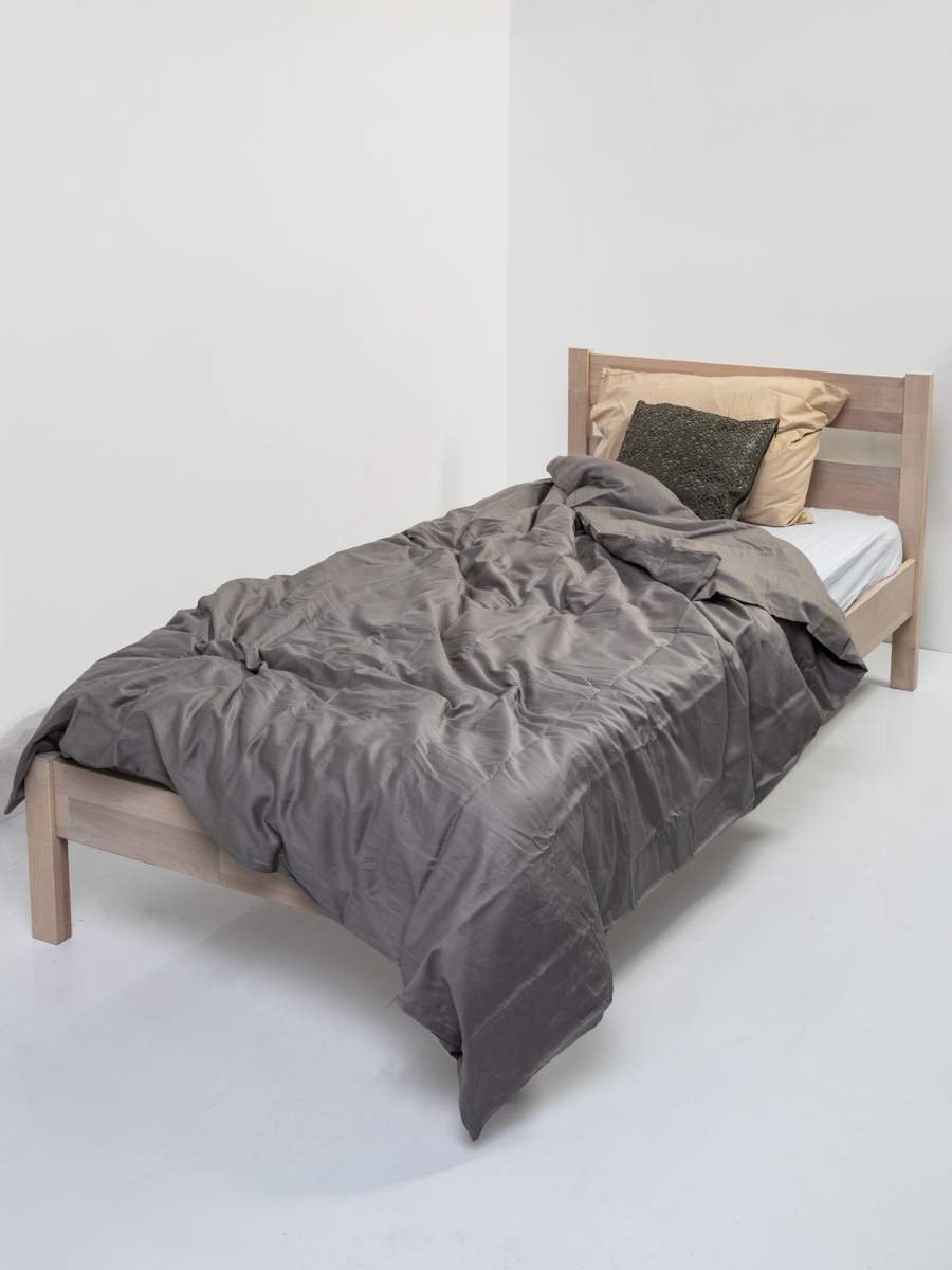 Односпальная кровать Вудгрупп Агата из массива березы, 80х200 см, без покраски