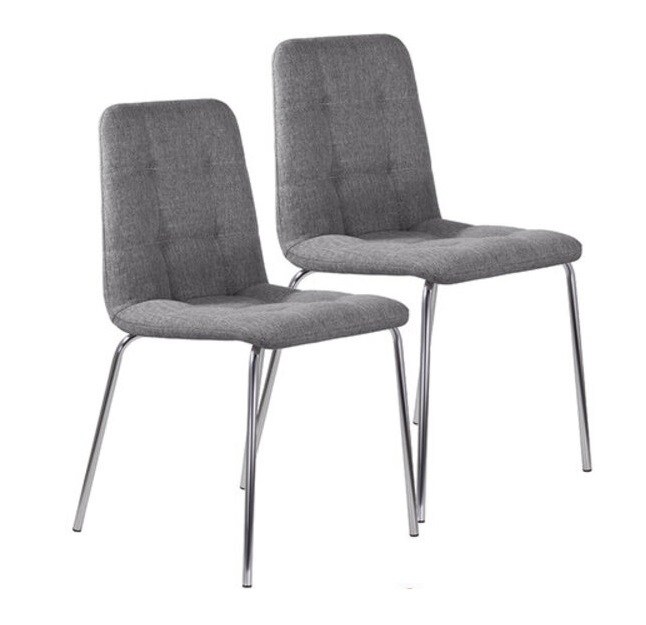 Комплект стульев 2 шт. Brabix Twins CF-011, серый/хром