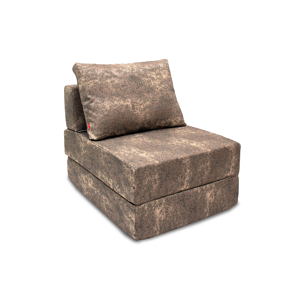 Кресло-кровать FREEFORM ОКТА рогожка с орнаментом, Эврен серокоричневый