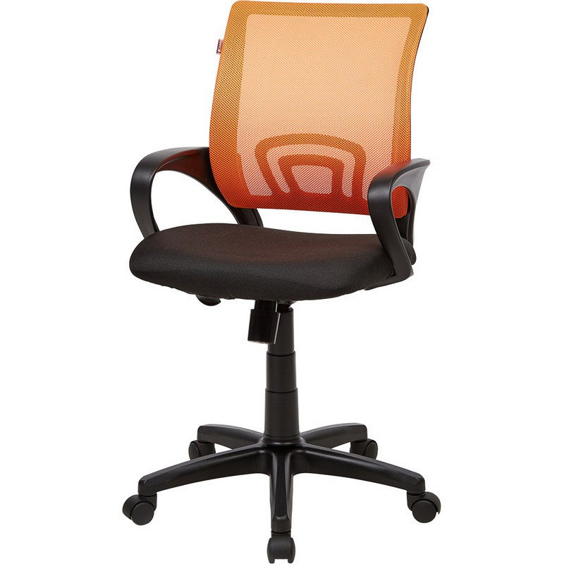 Кресло офисное Easy Chair 304 оранжевое/черное (сетка/ткань, пластик), 329253
