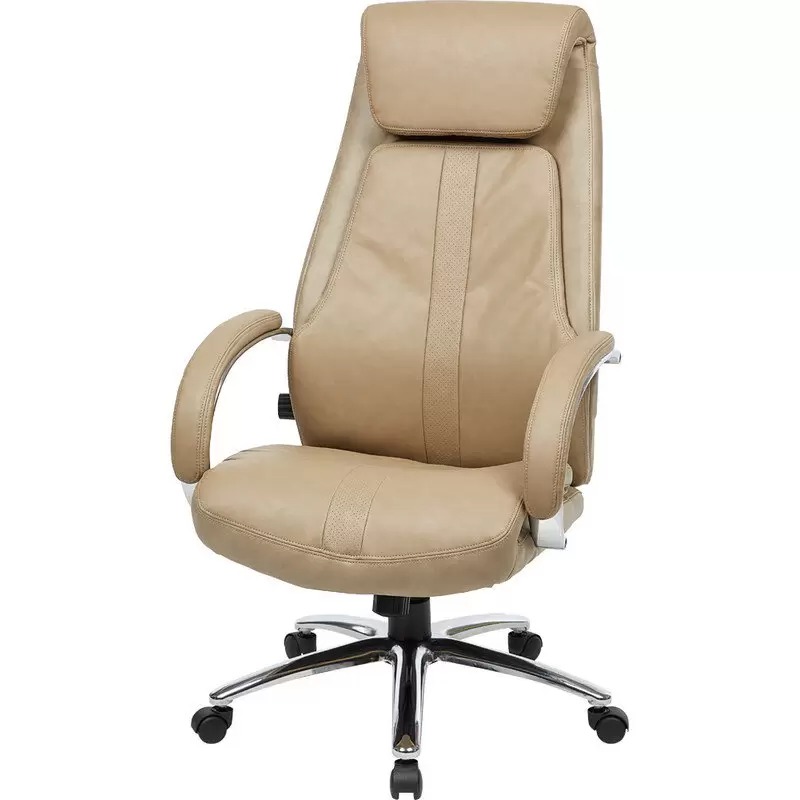 Кресло для руководителя Easy Chair 572 TR бежевое (рециклированная кожа, металл), 871013