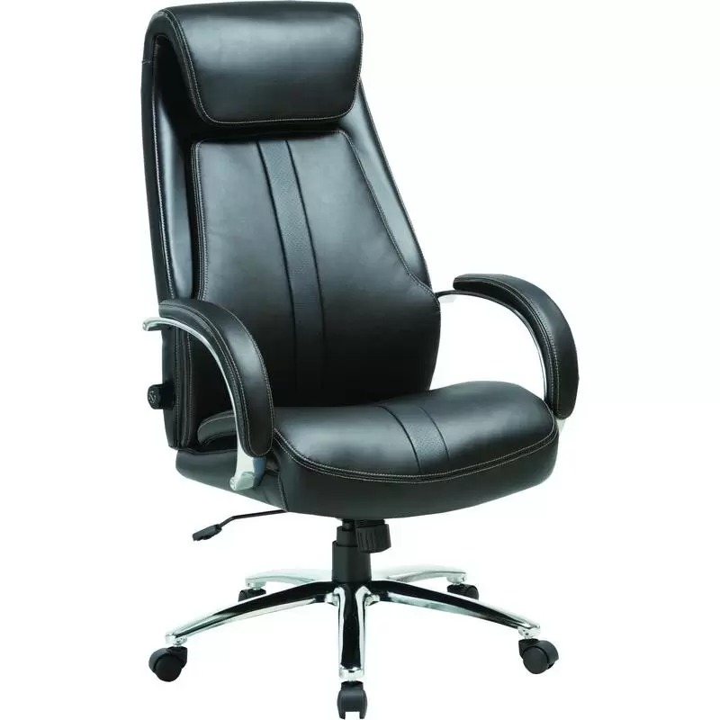 Кресло для руководителя Easy Chair 572 TR черное (рециклированная кожа, металл), 871012