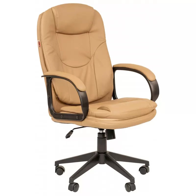 Кресло для руководителя Easy Chair 695 TPU бежевое (экокожа, пластик), 1366743