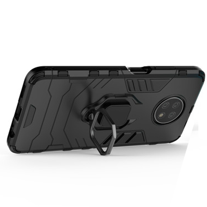 Противоударный чехол с кольцом Panther Case для Xiaomi Redmi Note 9T (черный)