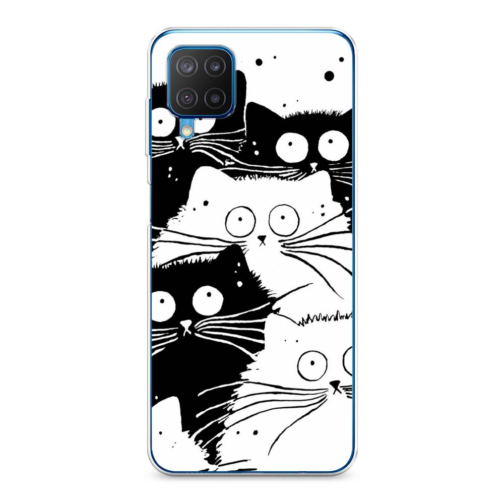 Чехол Awog на Samsung Galaxy M12 / Самсунг M12 "Коты черно-белые"