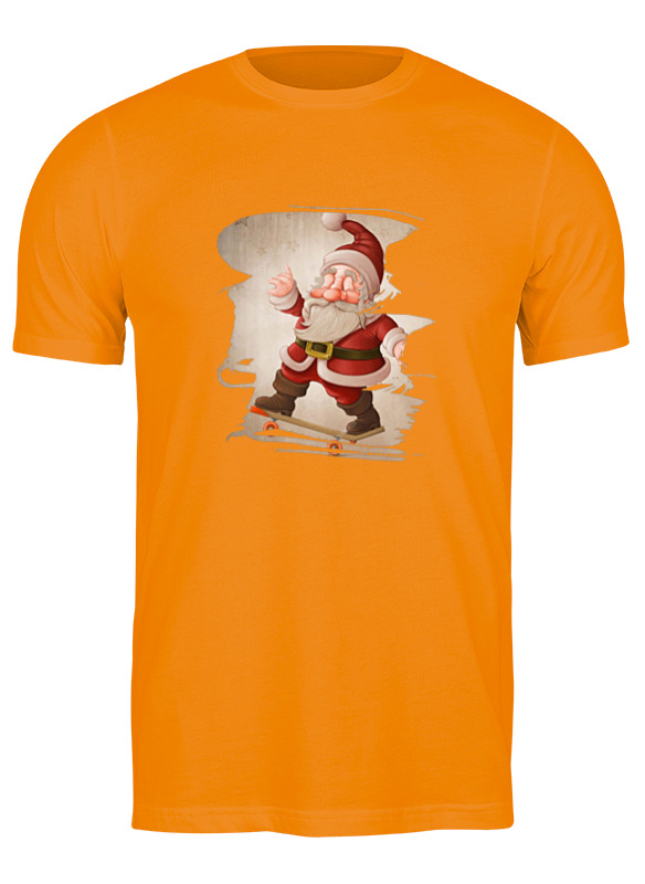 Футболка мужская Printio Санта клаус оранжевая XL