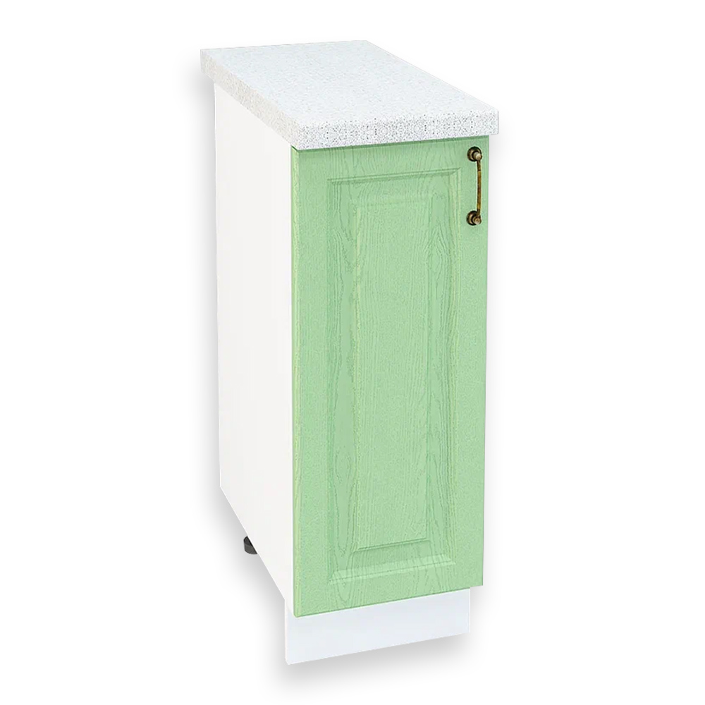 Шкаф кухонный напольный, Сурская мебель, Ницца, 591577, белый/дуб оливковый