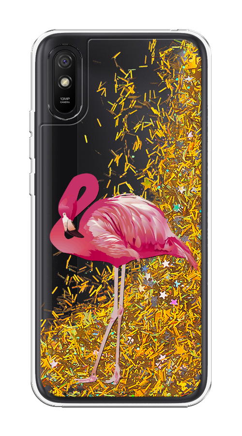 Чехол Awog на Xiaomi Redmi 9A "Застенчивый фламинго"