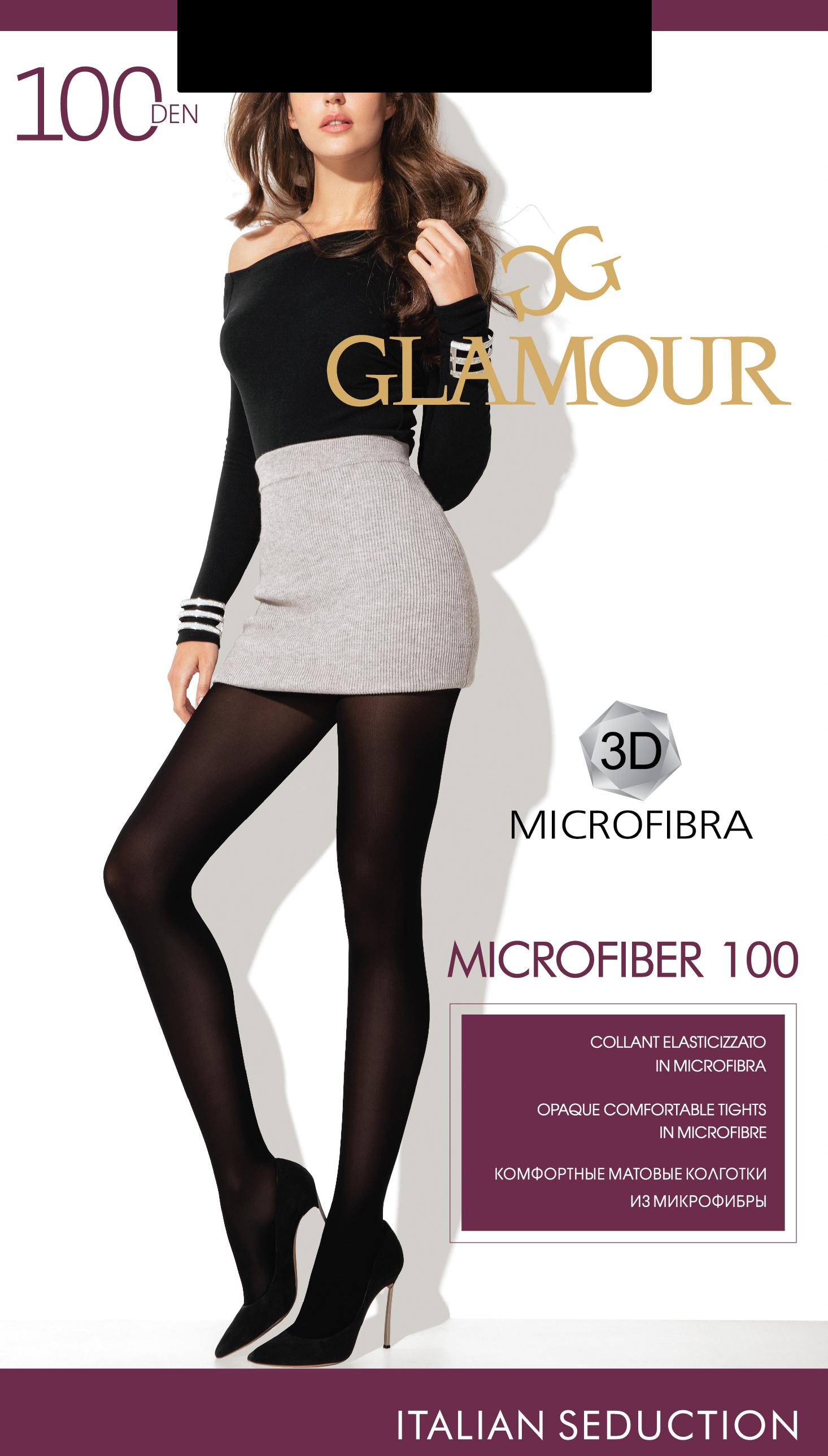 Колготки женские Glamour Microfiber 100 черные 4