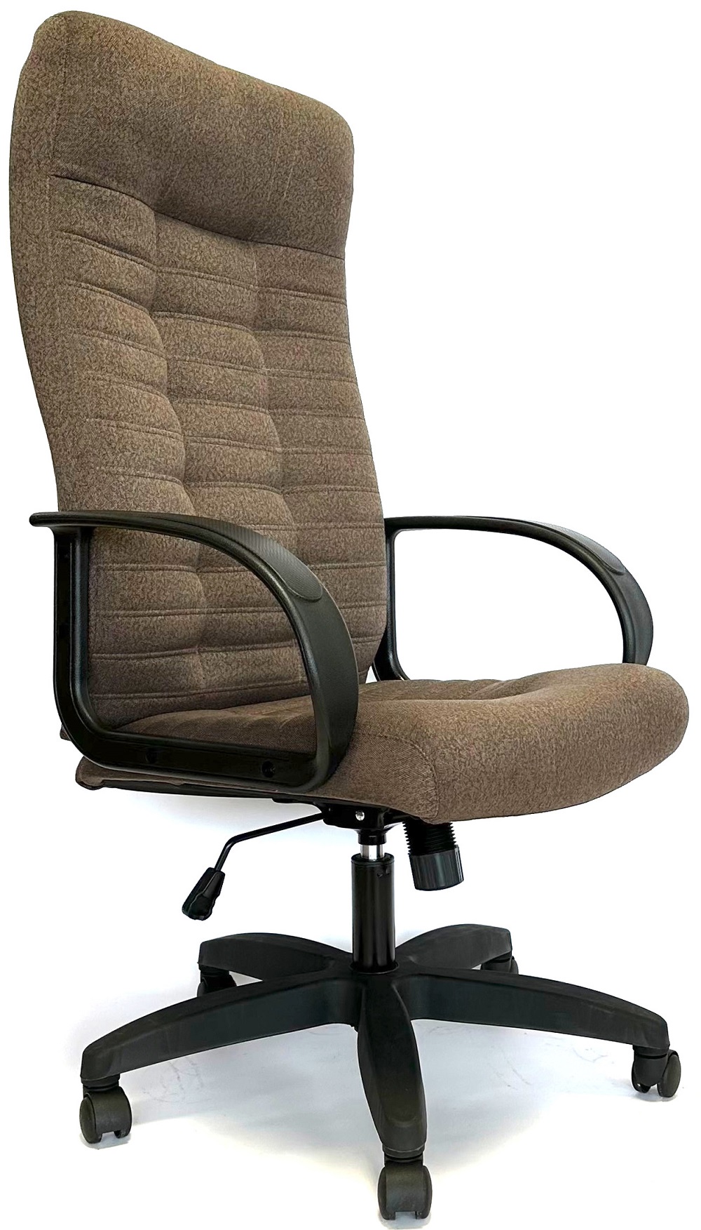 Кресло компьютерное StylChairs Атлант Ультра, ткань рогожка, коричневый