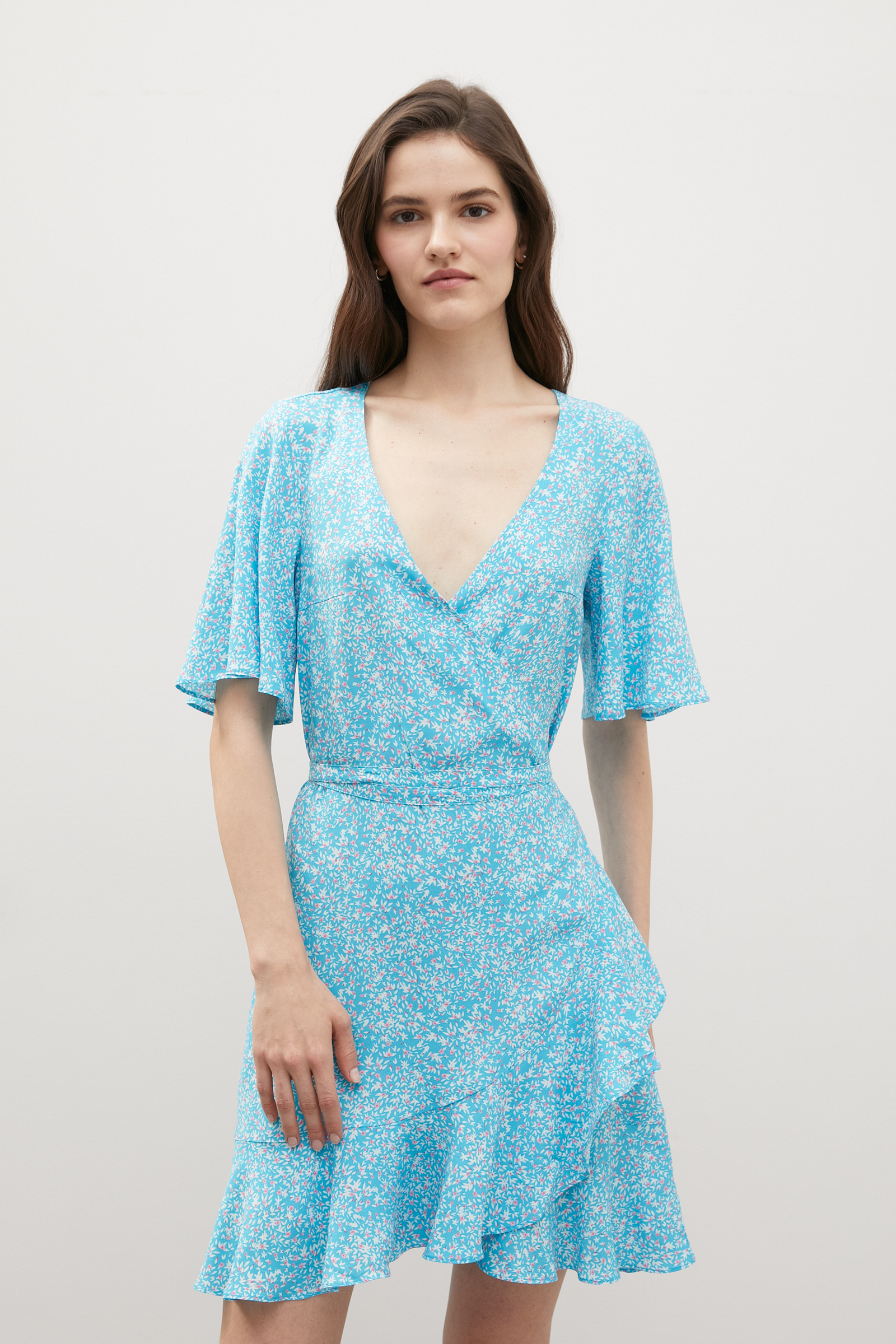 Платье женское Finn Flare FSD110180 голубое XL
