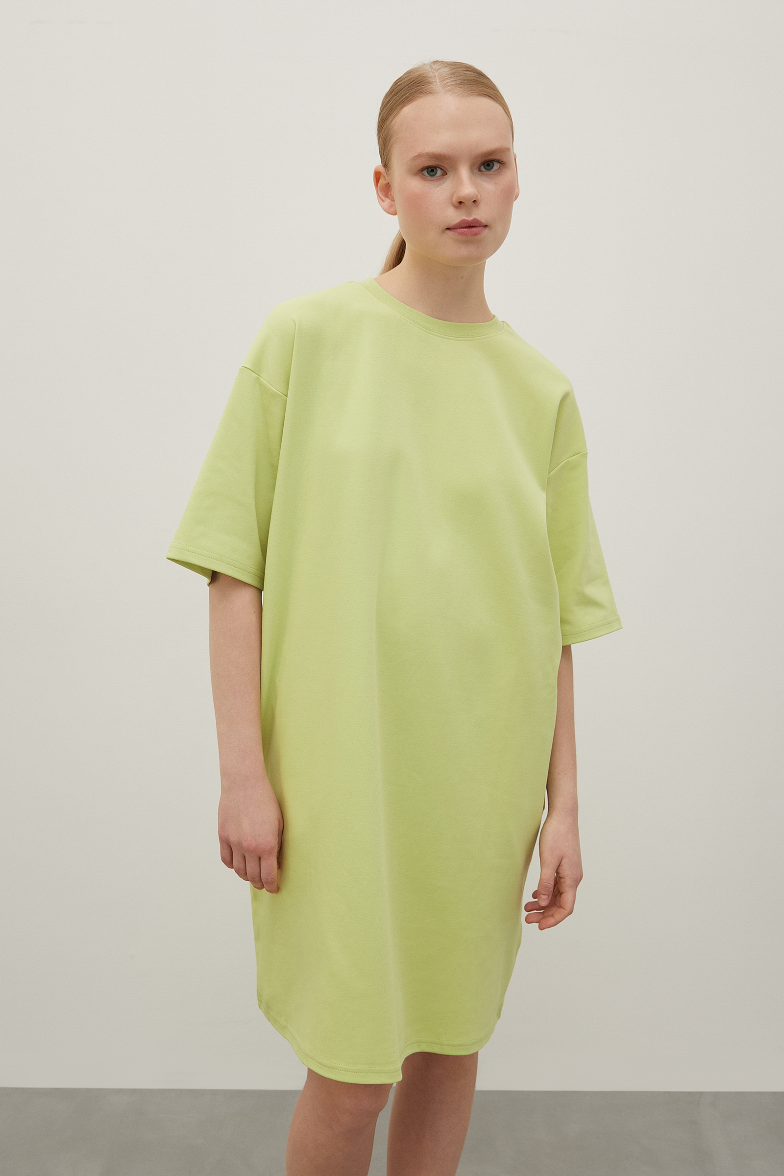 Платье женское Finn Flare BAS-10099 зеленое 2XL