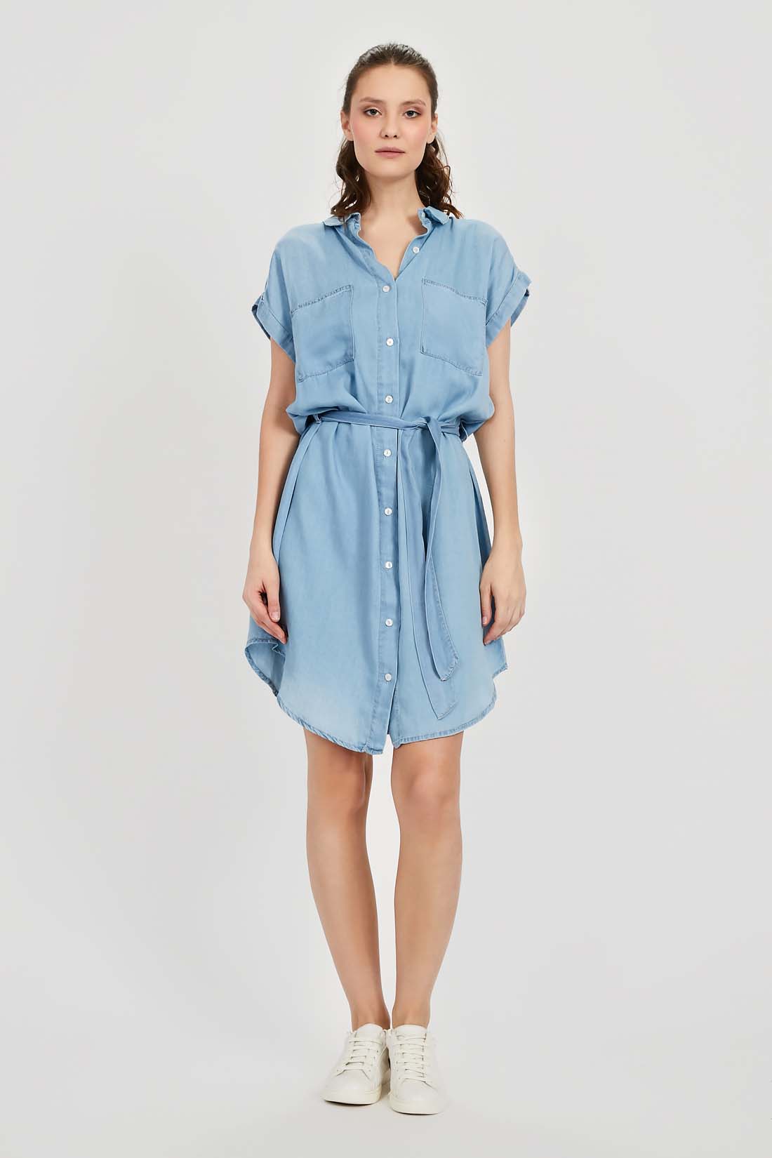 Платье женское Baon B4522073 голубое XL