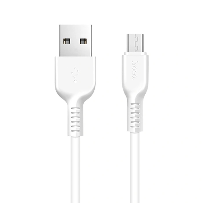Кабель USB hoco X20 / разъем юсб / micro usb микро юсб /  2 метра / белый