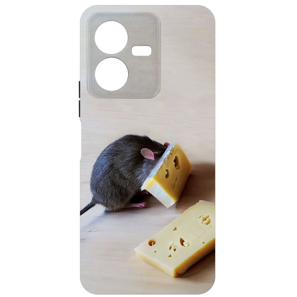 Чехол-накладка Софт Мышь и сыр для Vivo Y22