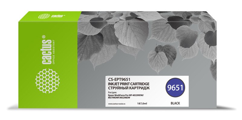 Картридж для струйного принтера CACTUS CS-EPT9651 Black, совместимый