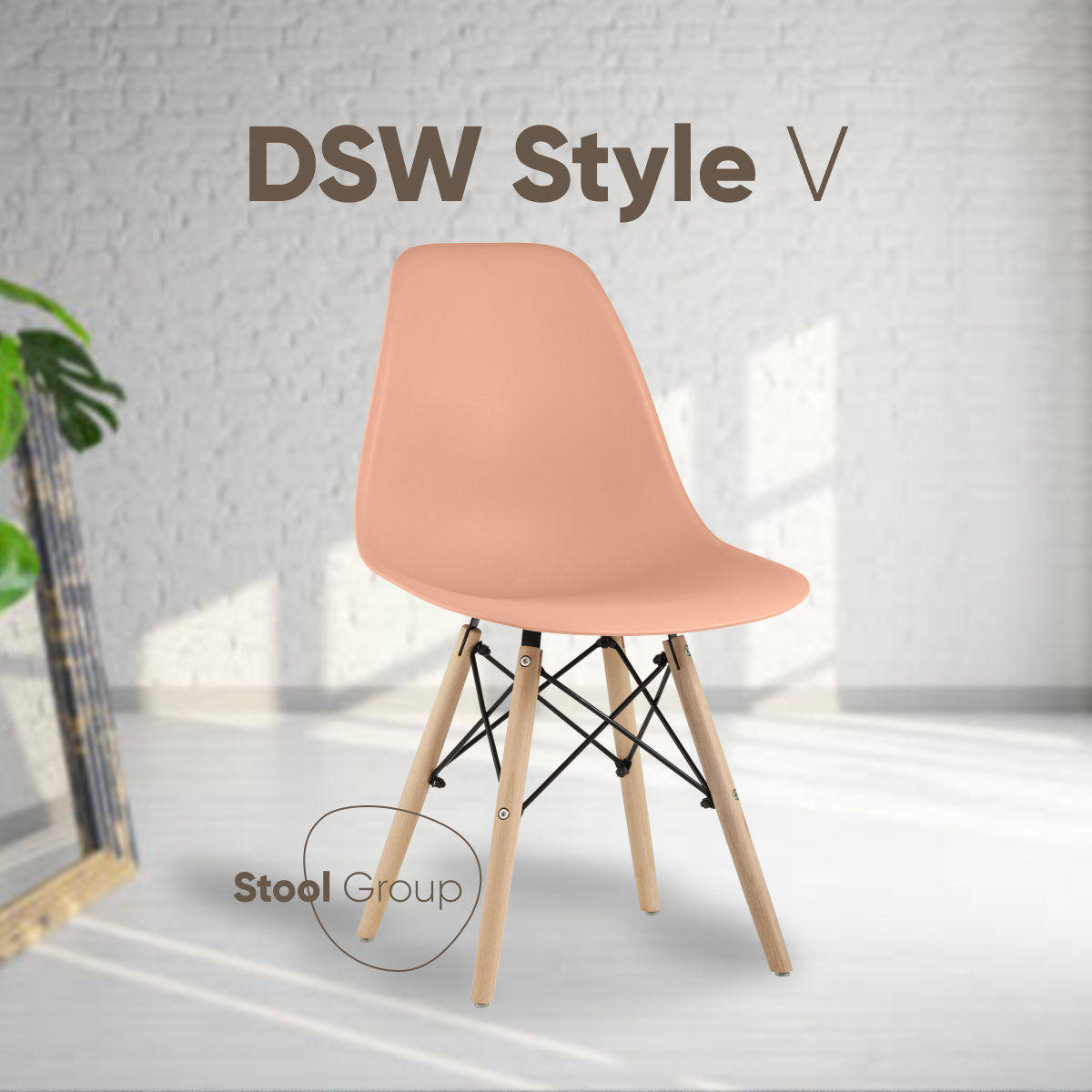 Стул Stool Group EAMES DSW Style V персиковый