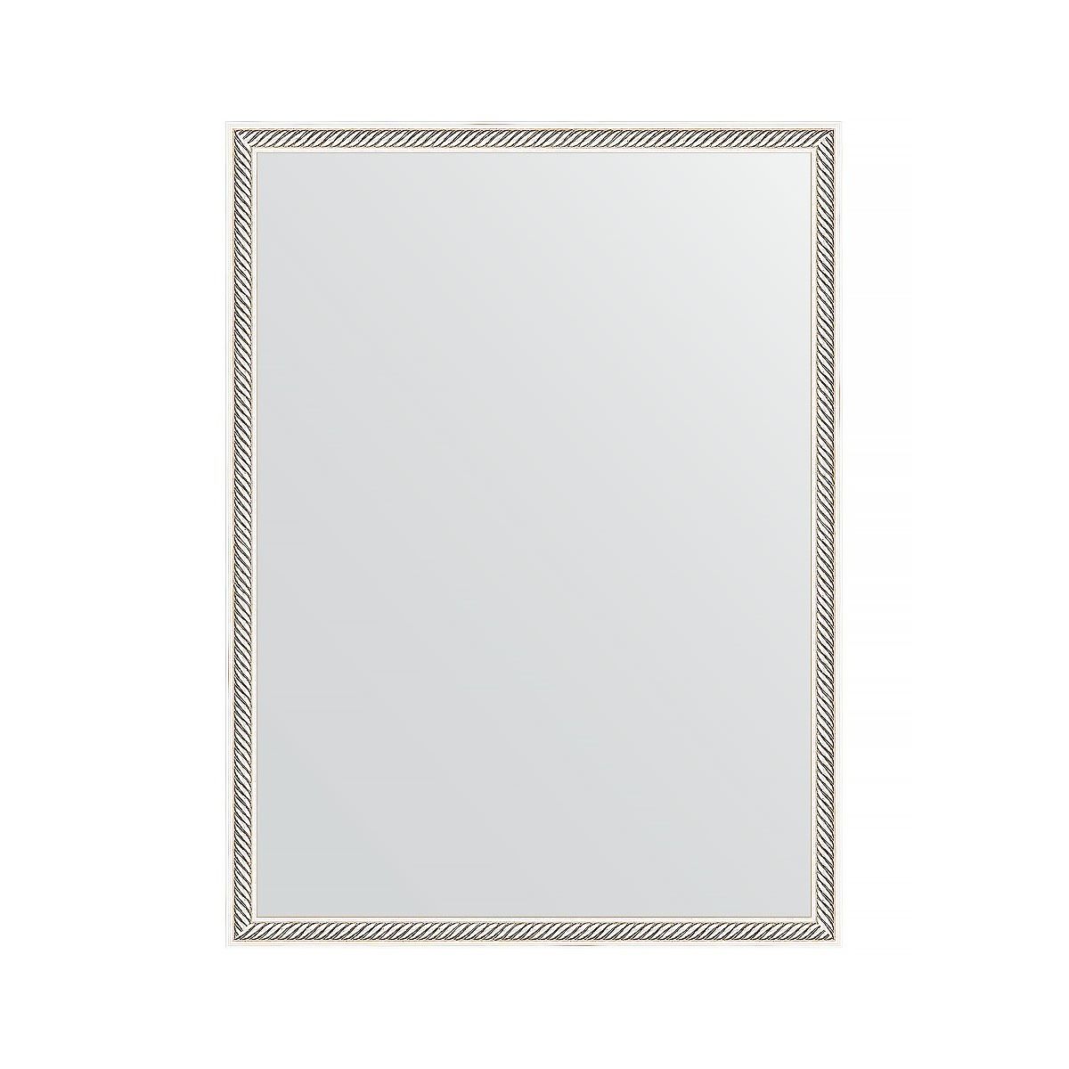 Зеркало настенное Evoform в багетной раме витое серебро 28 мм 58 х 78 см