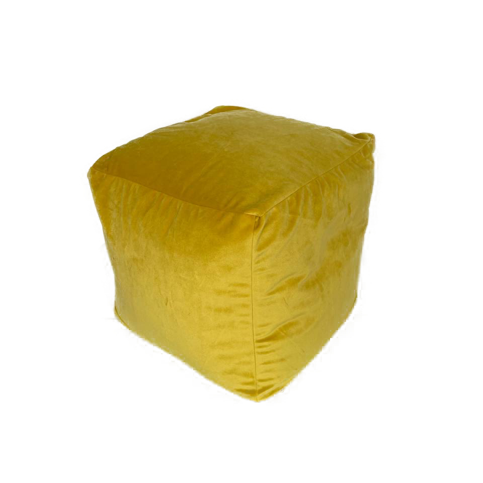Кресло-мешок Пуфик кубик Kreslo-Puff Holland 19 Желтый Бархат