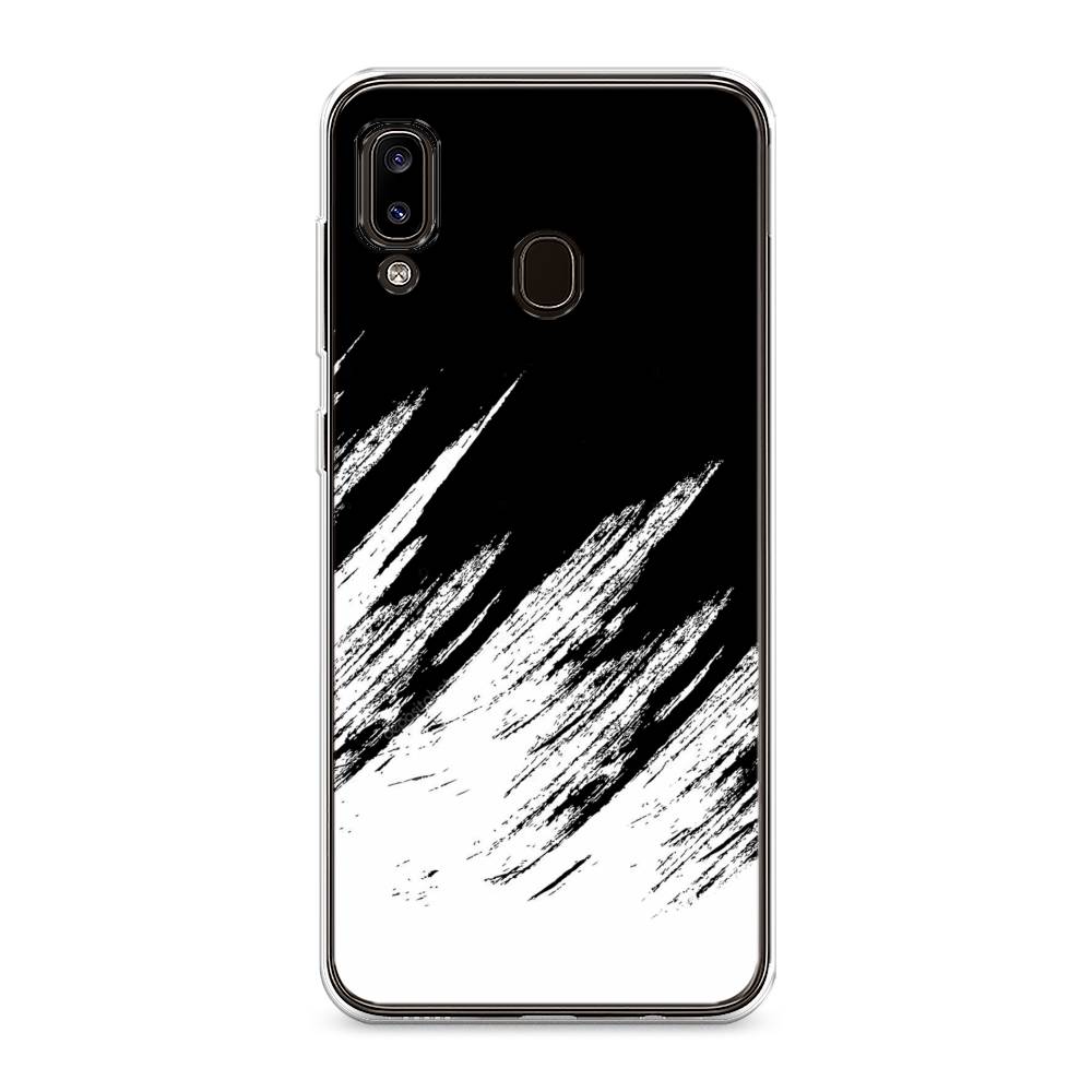 Чехол Awog на Samsung Galaxy A30/A20 "Черно белые брызги"