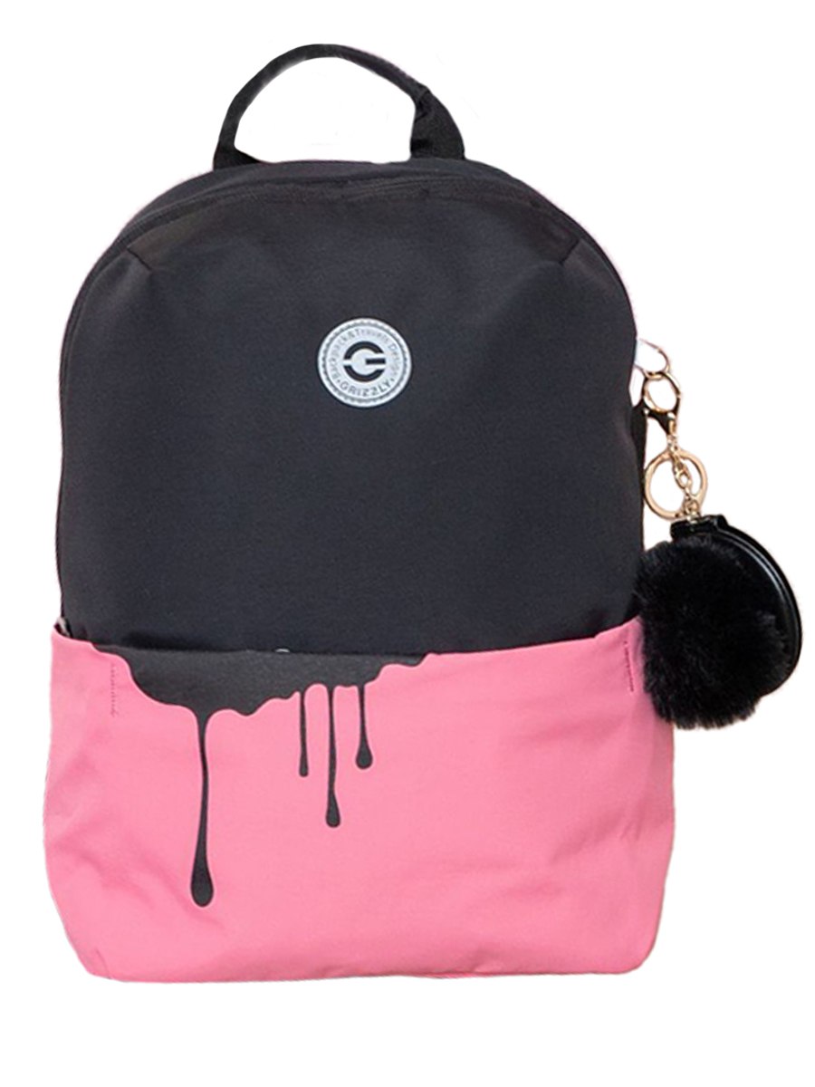 Рюкзак женский GRIZZLY RXL-320-2, черный - розовый