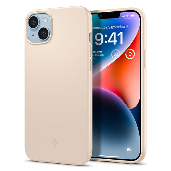 Чехол Spigen Thin Fit Для Iphone 14, (Acs04793) Песочно-Бежевый (Sand Beige)