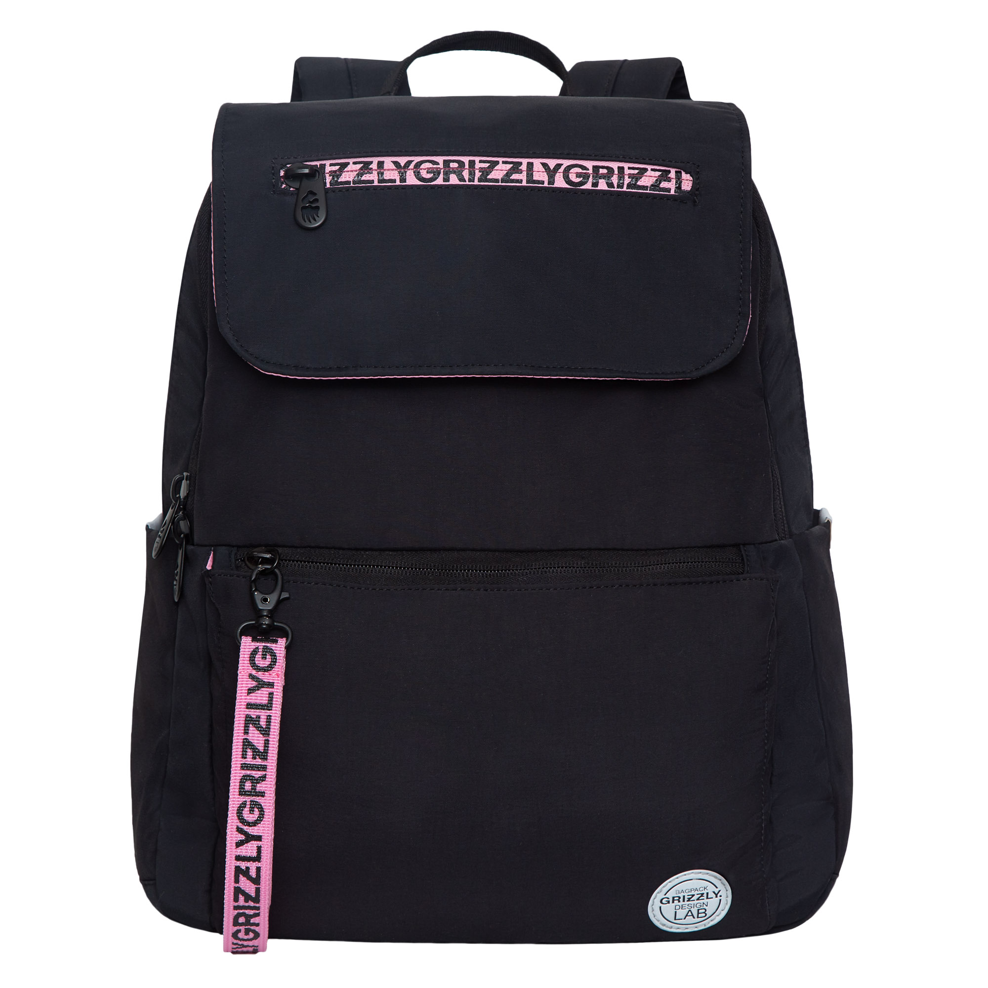 Рюкзак женский Grizzly RXL-325-2, черный - розовый